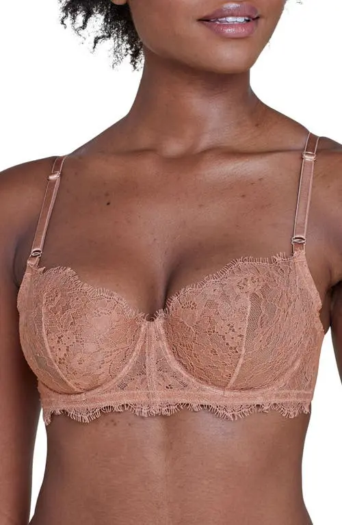 SKARLETT BLUE Entice Lace Balconette Underwire Bra - Gleam/terracotta