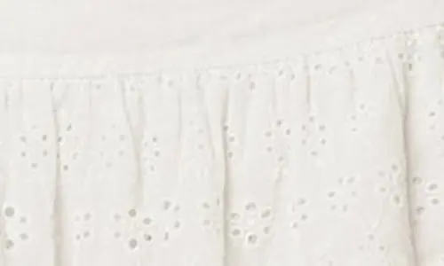 EDIKTED Fleur Low Rise Tiered Eyelet Miniskort