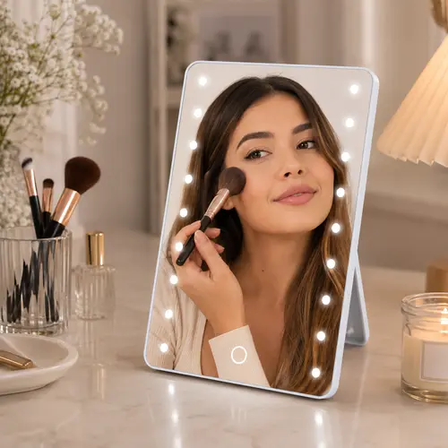 PURSONIC Smart Mirror Touchscreen Makeup Vanity - White