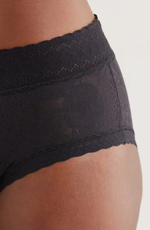MEUNDIES Allover Lace Hipster Briefs - Black Dead Flowers
