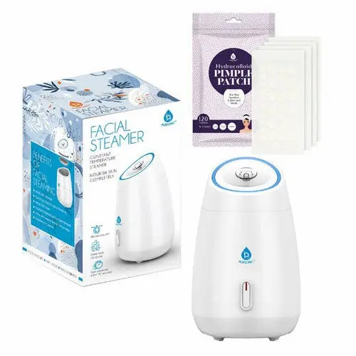 PURSONIC Advanced Facial Steamer & Hydrocolloid Pimple Patch Set - Multicolor