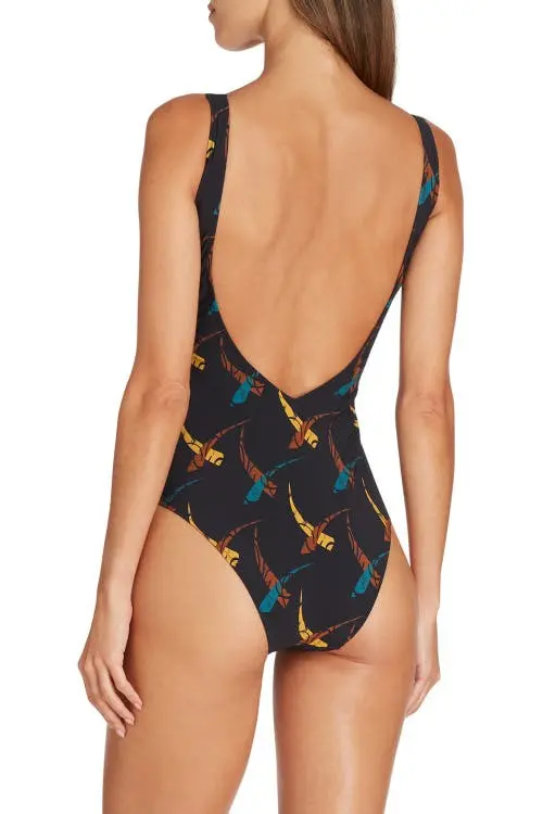 VALIMARE Verona Printed One-piece Swimsuit - Black