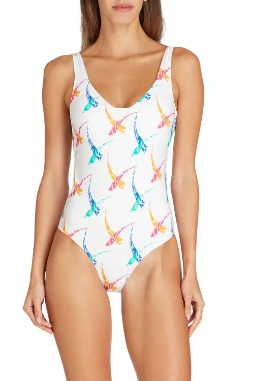 VALIMARE Verona Printed One-piece Swimsuit - Off White