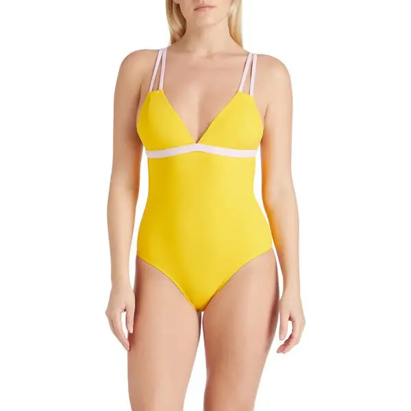 VALIMARE Aruba Double Strap One-piece Swimsuit - Yellow