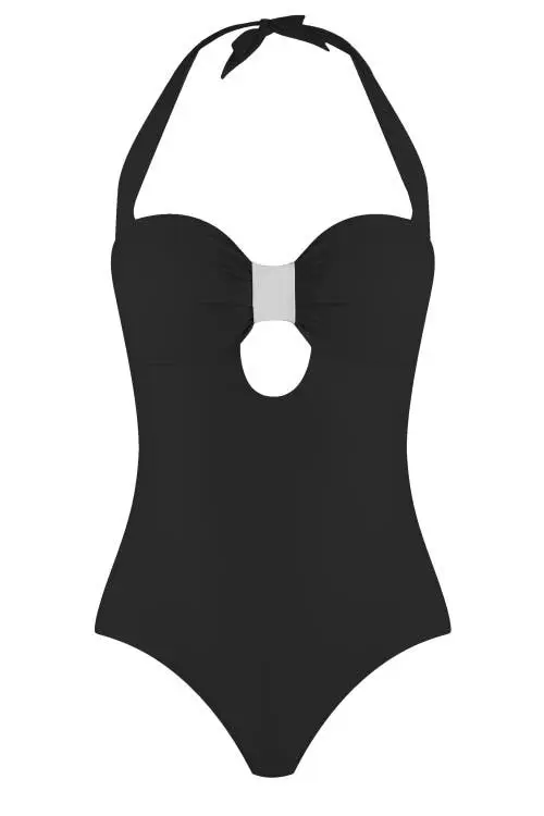 VALIMARE Sicily Bow-style One-piece Swimsuit - Black