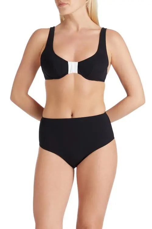 VALIMARE Anguilla High Waist Bikini Bottom - Black