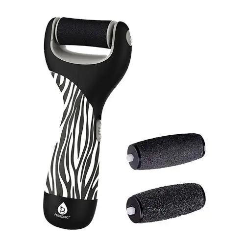 PURSONIC Pedi Perfect Foot File Battery Operated Callus Remover Tool - Black