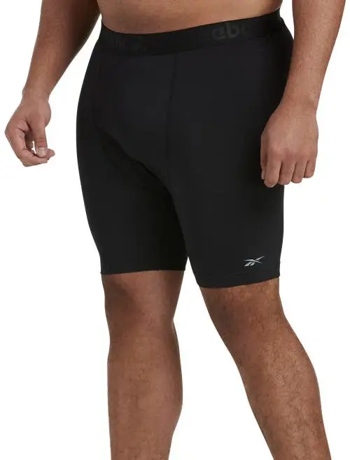 REEBOK Big & Tall Speedwick Base Layer Shorts - Black