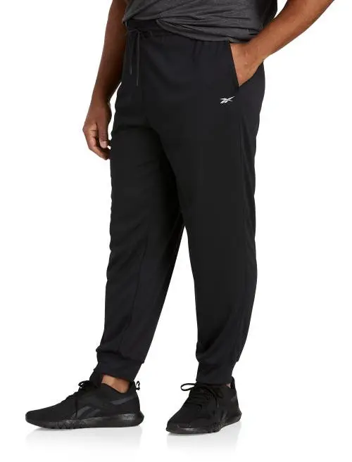 REEBOK Big & Tall Performance Double-knit Ribbed-hem Joggers