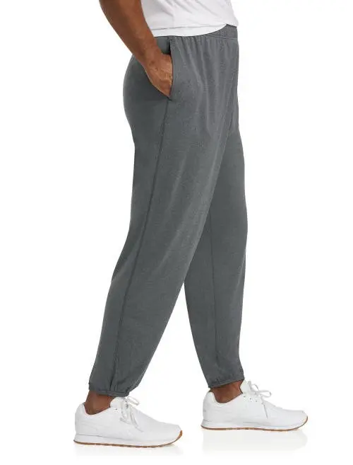 REEBOK Performance Jersey Elastic-hem Tech Pants - Granite Heather