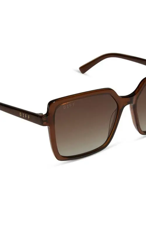 DIFF Eyewear Esme Square Sunglasses - Brown Gradient