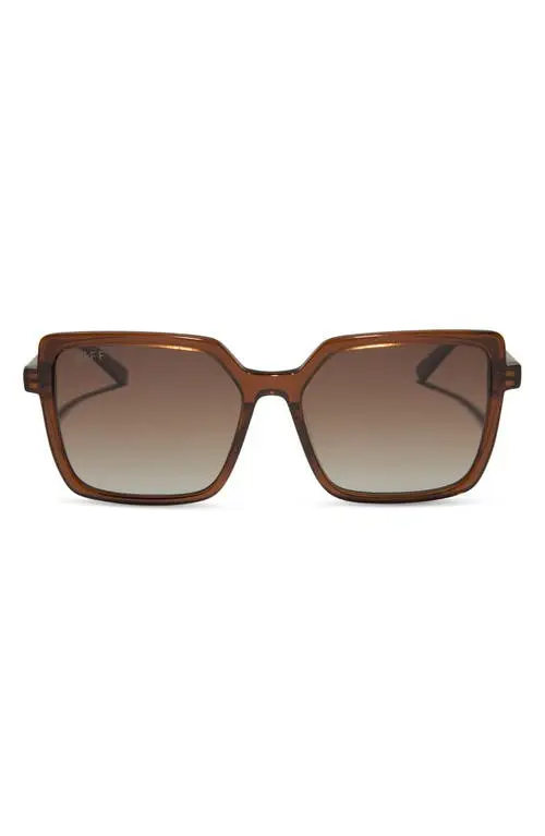DIFF Eyewear Esme Square Sunglasses - Brown Gradient