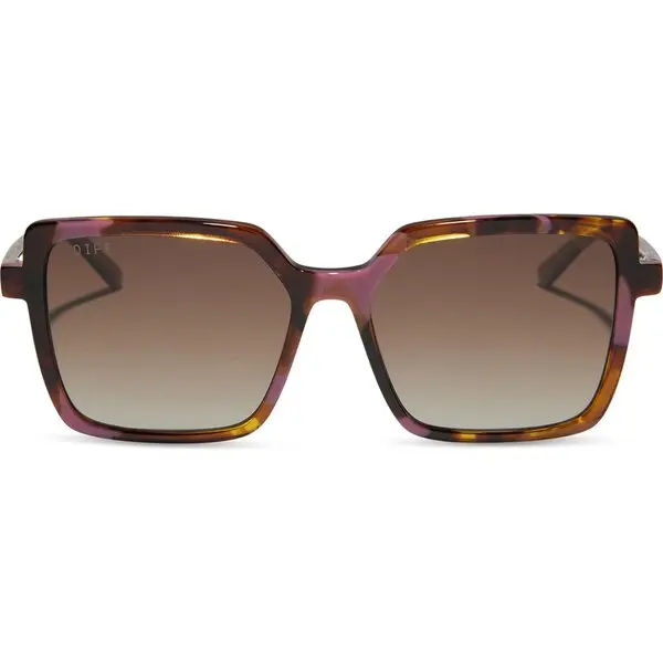 DIFF Eyewear Esme Square Sunglasses - Brown Multi Gradient