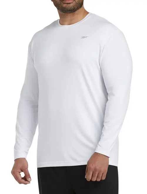 REEBOK Big & Tall Long Sleeve Base Layer Top - White