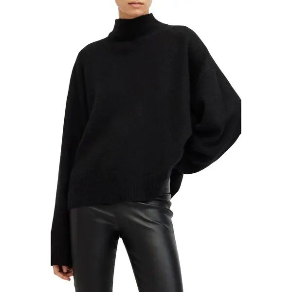 ALLSAINTS Asha Oversize Mock Neck Sweater