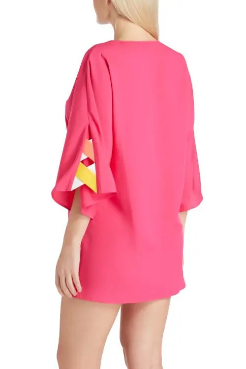 VALIMARE Mallorca Cross Bandage Cover-up Tunic - Fuscia