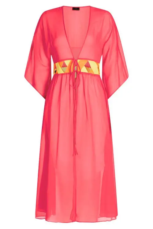 VALIMARE Rio Bandage Cover-up Robe - Coral