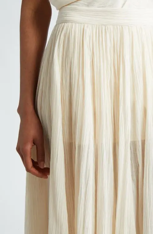 TOTEME Semisheer Plissé Maxi Skirt