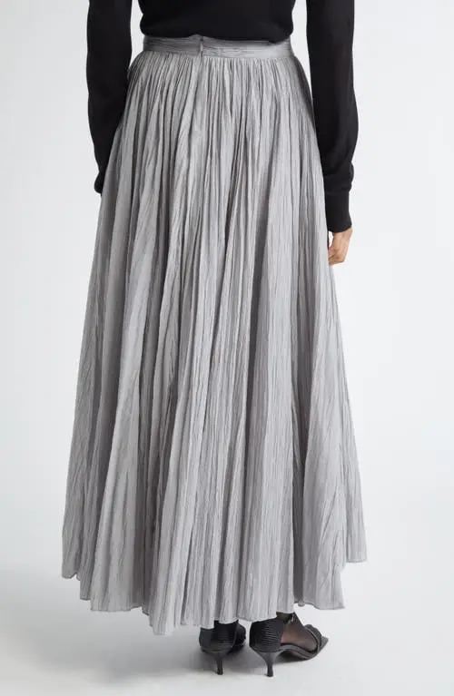 TOTEME Semisheer Plissé Maxi Skirt
