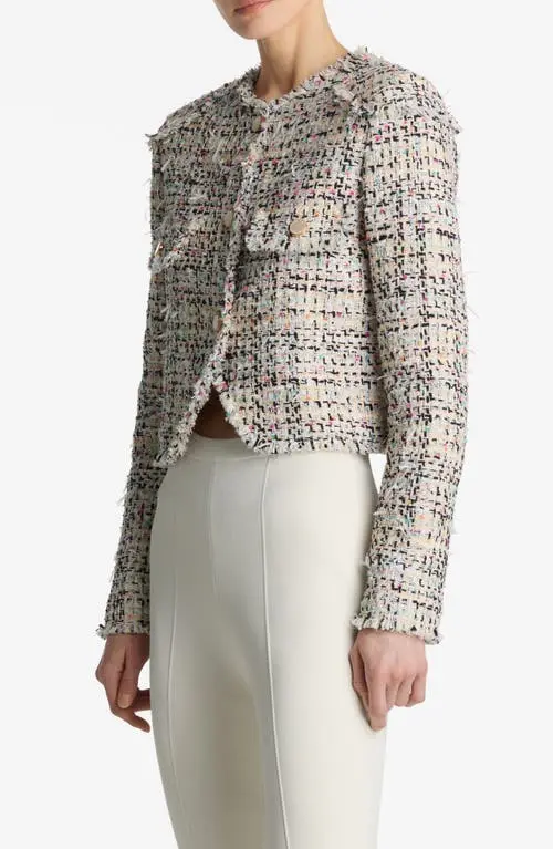 St. John Eyelash Tweed Crop Jacket