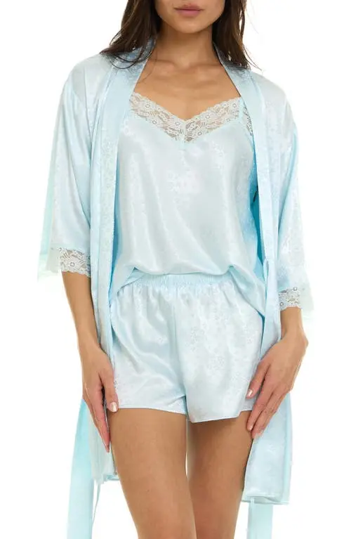 Flora Nikrooz Sabrina Travel Pajamas & Robe Set - Light Blue