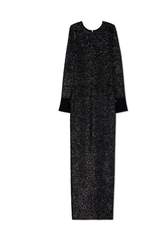 St. John Iridescent Sequin Knit Gown