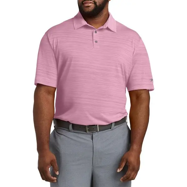 REEBOK Big & Tall Performance Space-dyed Polo Shirt - Dusty Rose