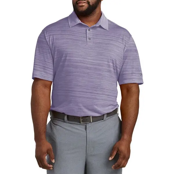 REEBOK Big & Tall Performance Space-dyed Polo Shirt - Purple Fusion
