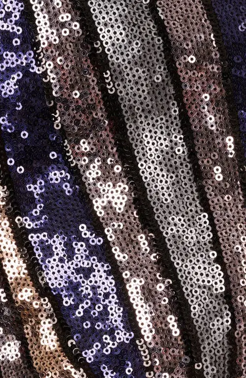 Adrianna Papell Sequin One-shoulder Gown