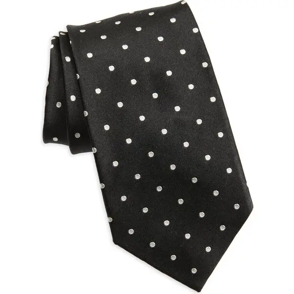 Ralph Lauren Purple Label Dot Silk Tie - Black