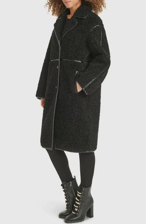 Karl Lagerfeld Paris Faux Shearling Coat