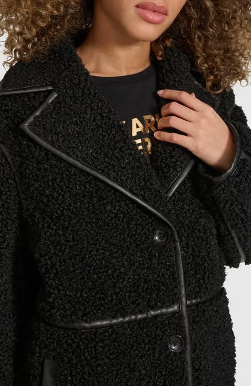 Karl Lagerfeld Paris Faux Shearling Coat