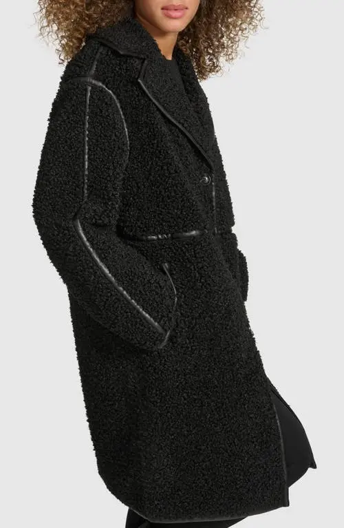 Karl Lagerfeld Paris Faux Shearling Coat