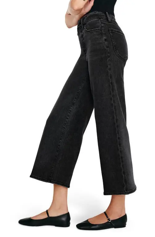 Good American Good Waist High Waist Crop Palazzo Jeans