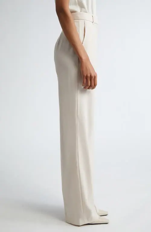 Max Mara Quasar Virgin Wool Gabardine Wide Leg Pants