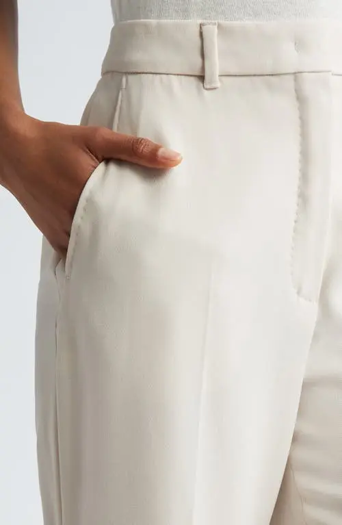 Max Mara Quasar Virgin Wool Gabardine Wide Leg Pants