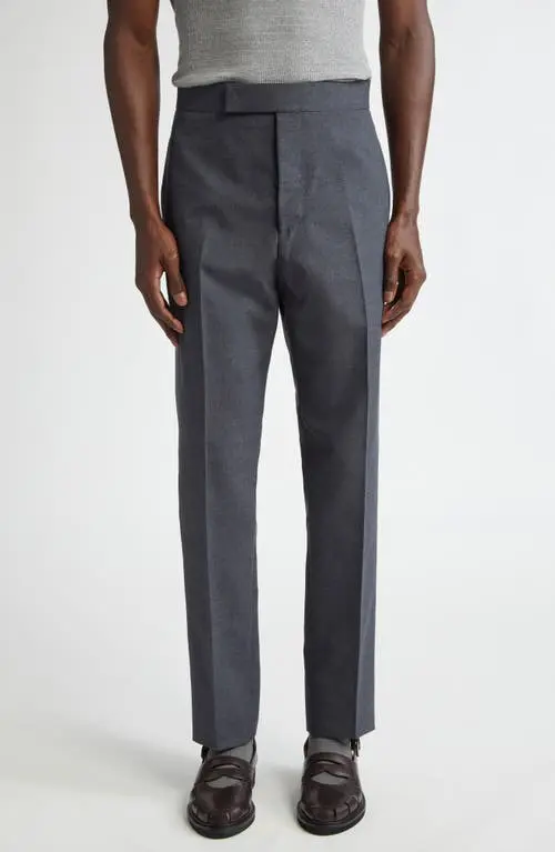 Thom Browne Mid Rise Wool Blend Pants