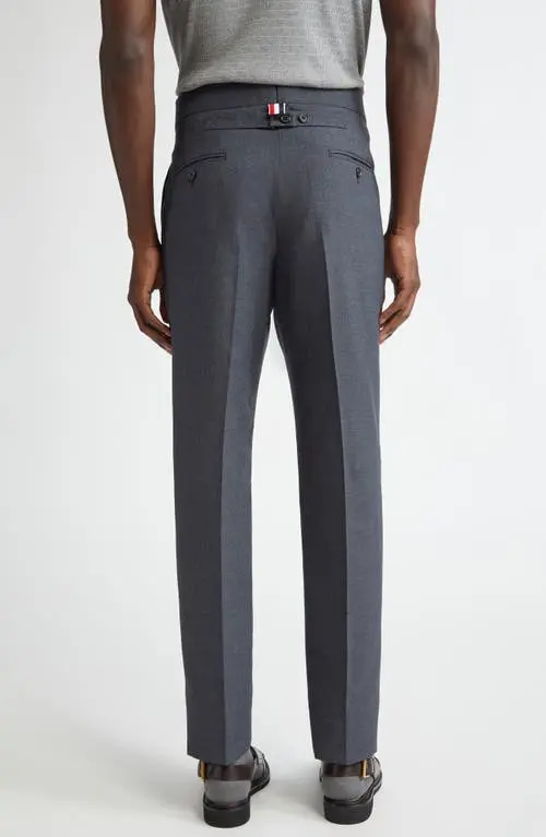 Thom Browne Mid Rise Wool Blend Pants