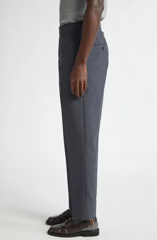 Thom Browne Mid Rise Wool Blend Pants