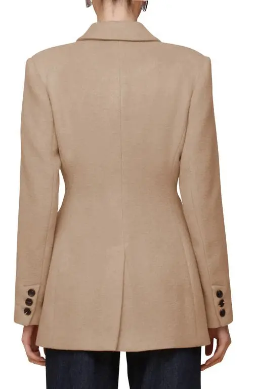 Avec Les Filles Hourglass Blazer Coat - Camel
