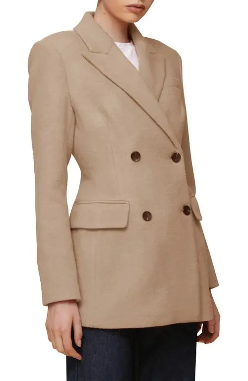 Avec Les Filles Hourglass Blazer Coat - Camel