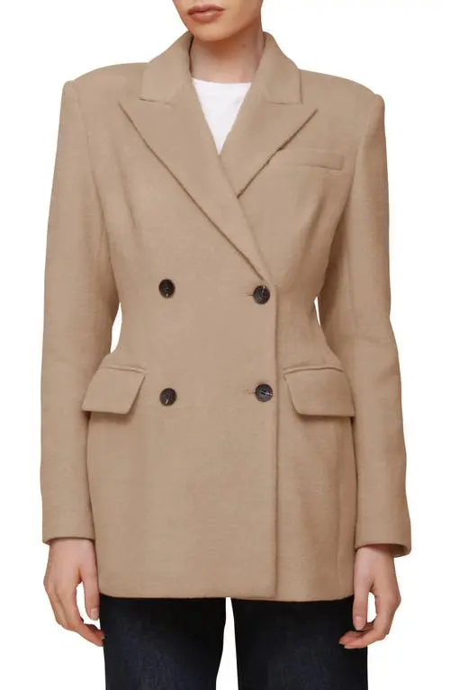 Avec Les Filles Hourglass Blazer Coat - Camel