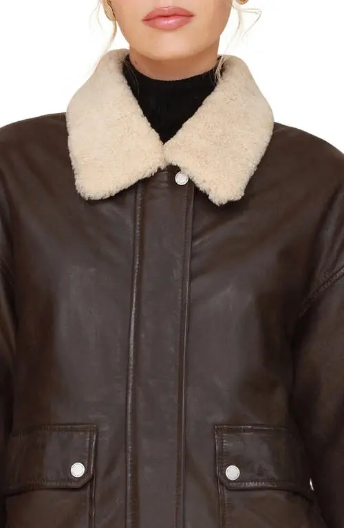 Avec Les Filles Leather Bomber Jacket