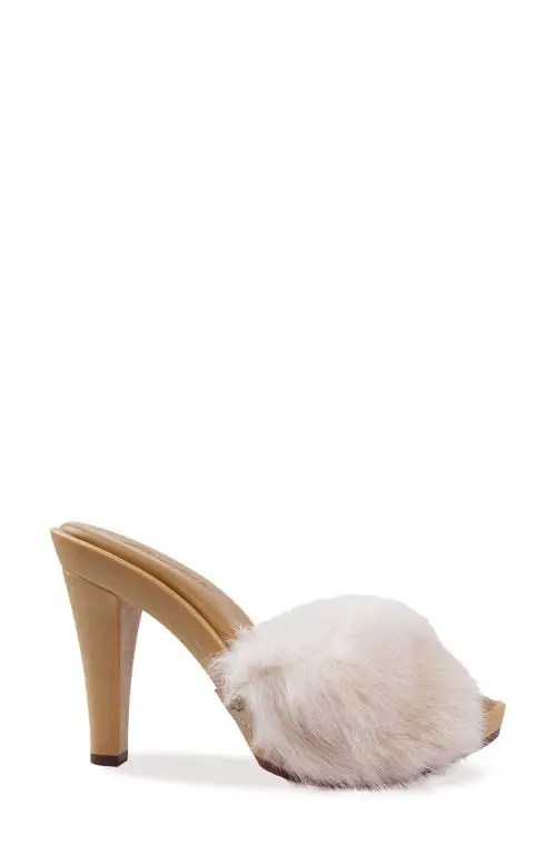CANDIE'S Celestine Faux Fur Sandals