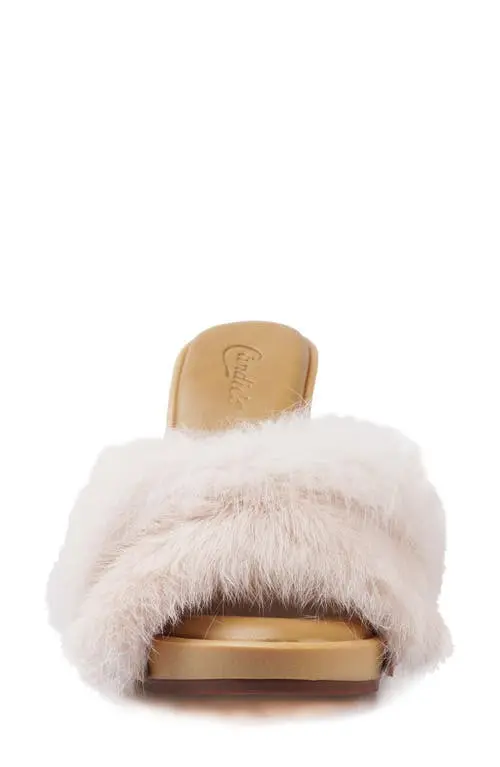 CANDIE'S Celestine Faux Fur Sandals