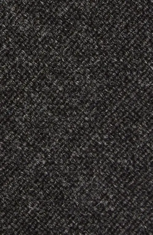 Thom Browne Grosgrain Trim Wool Tie - Dark Grey