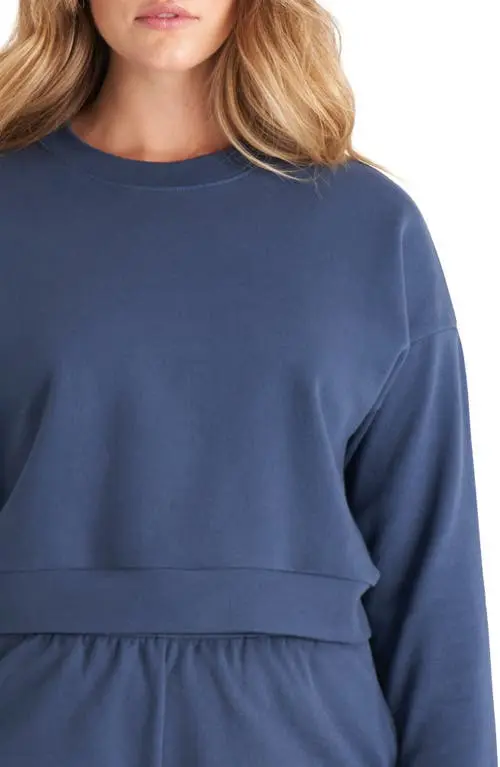 THE STANDARD STITCH Crop Sweatshirt - Midnight