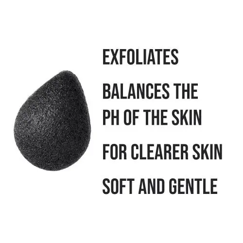 PURSONIC Natural Charcoal Konjac Sponge