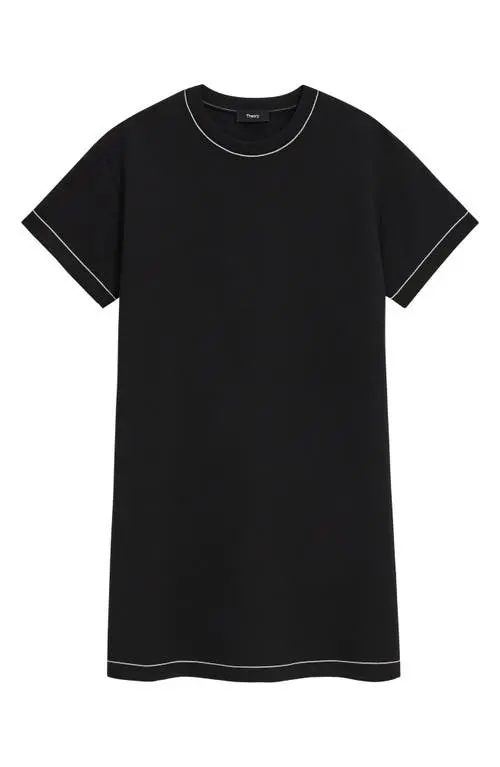 Theory Topstitch Detail Mini T-shirt Dress