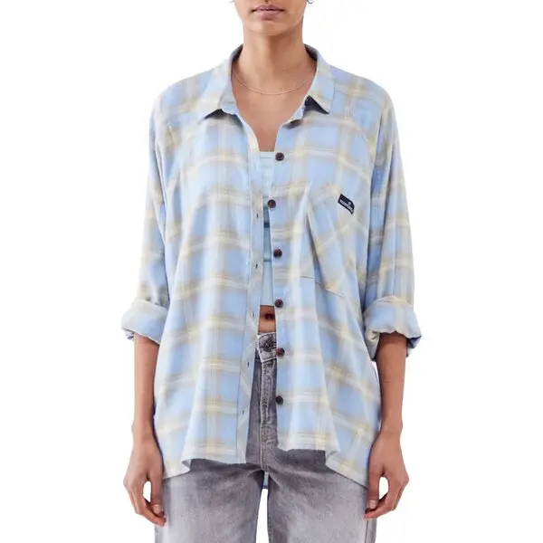 BDG URBAN OUTFITTERS Brendon Plaid Button-up Shirt - Blue
